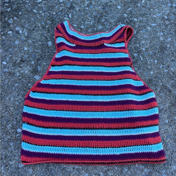 Altar'd State | Tops | Altard State Ribbed Halter Top Red And Blue ...